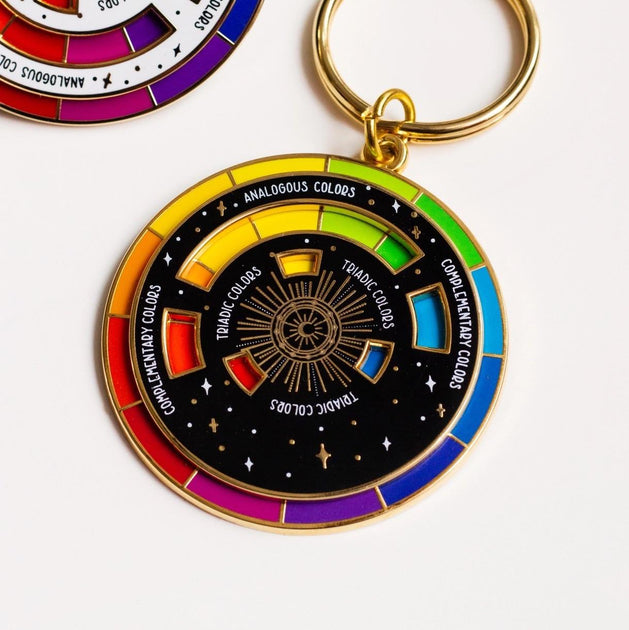 Color Wheel Enamel Keychain Black – Sewing Arts