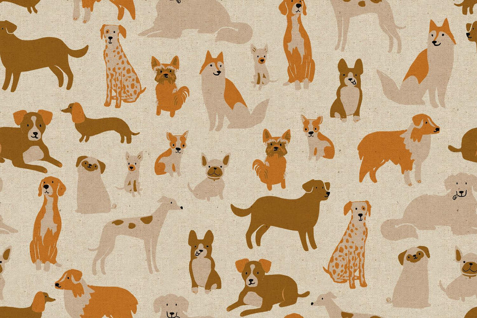 Dog Park Dog Medley Canvas Natural – Sewing Arts