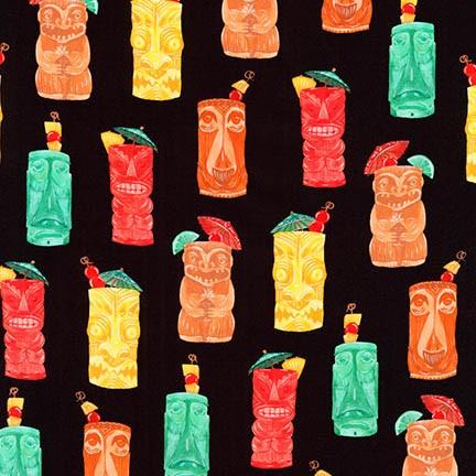 Cheers Celebration Multi Tiki Cups on Black – Sewing Arts