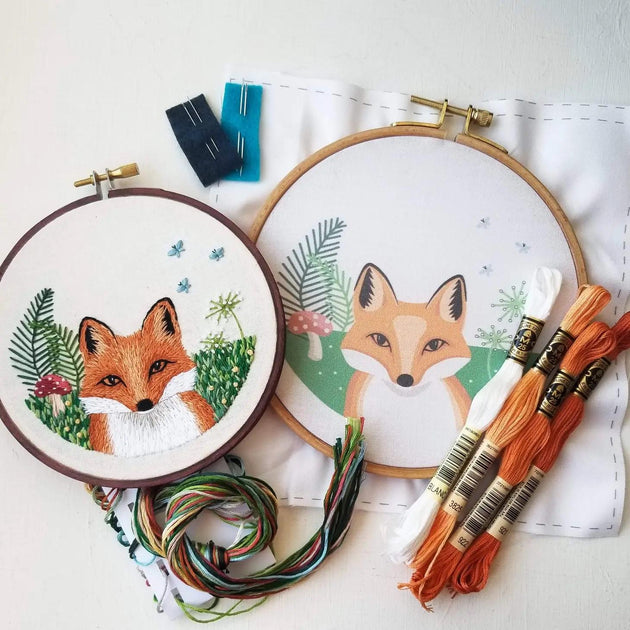 Red Fox Embroidery Kit – Sewing Arts