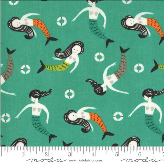 Fish Tales Aquamarine Mermaid Turquoise – Sewing Arts