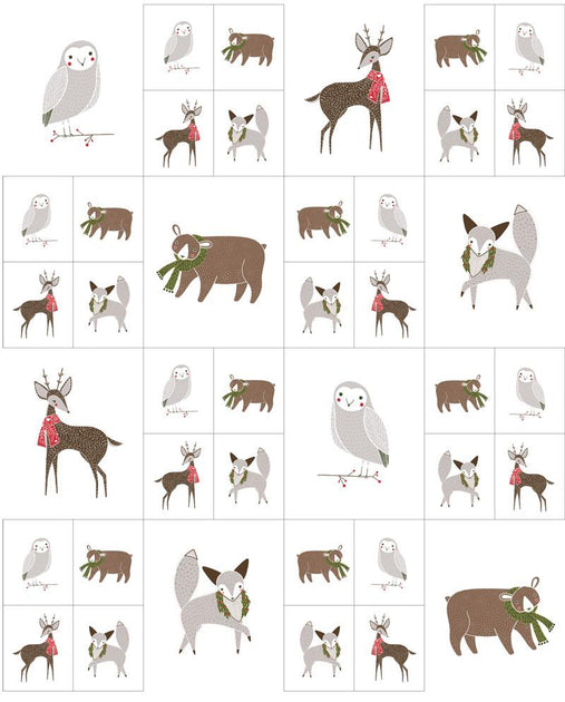 Merriment Seasonal Panel 26" x 44" Critters Galore Multi – Sewing Arts