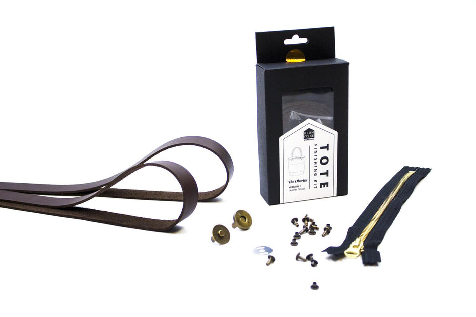 Oberlin Tote Finishing Kit Brown, Antique Brass – Sewing Arts